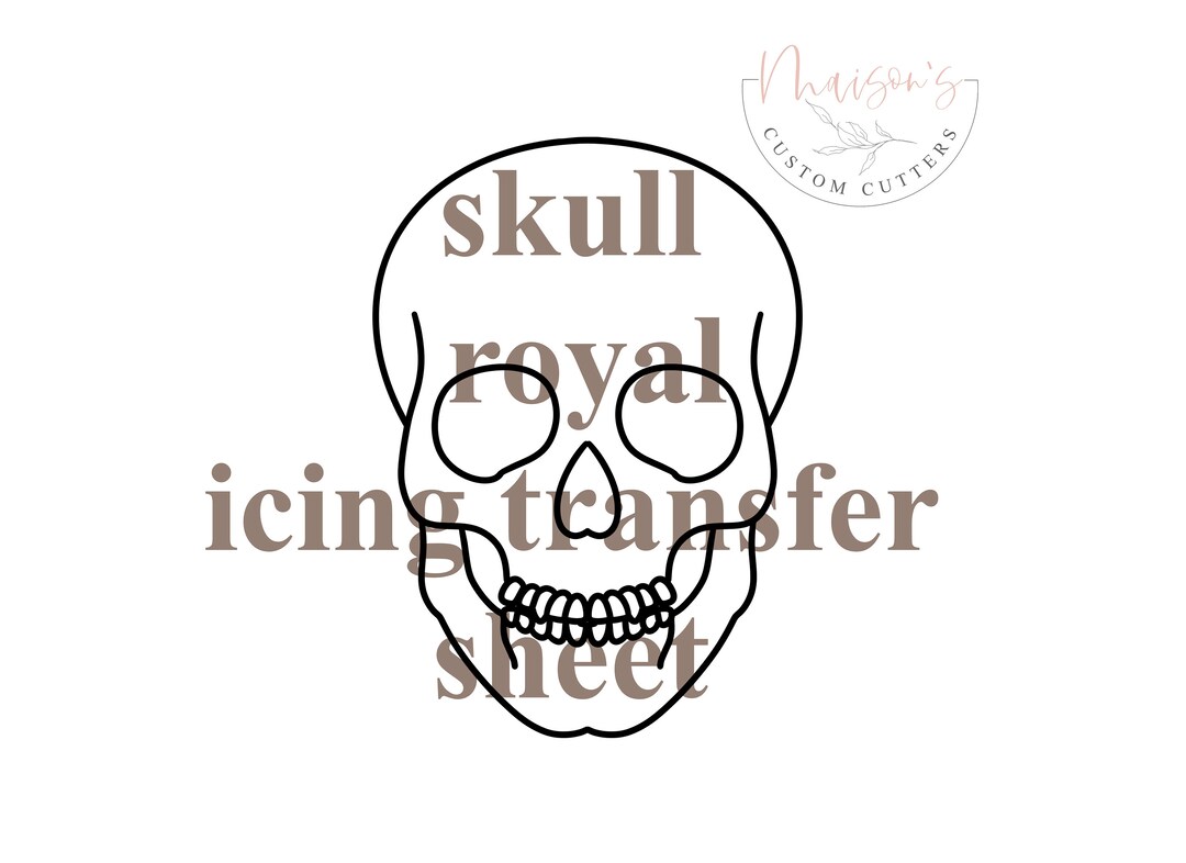 Skull Royal Icing Transfer Sheet Digital Download - Etsy