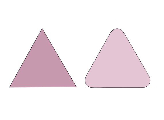 Triangle or Rounded Edged Triangle - Etsy