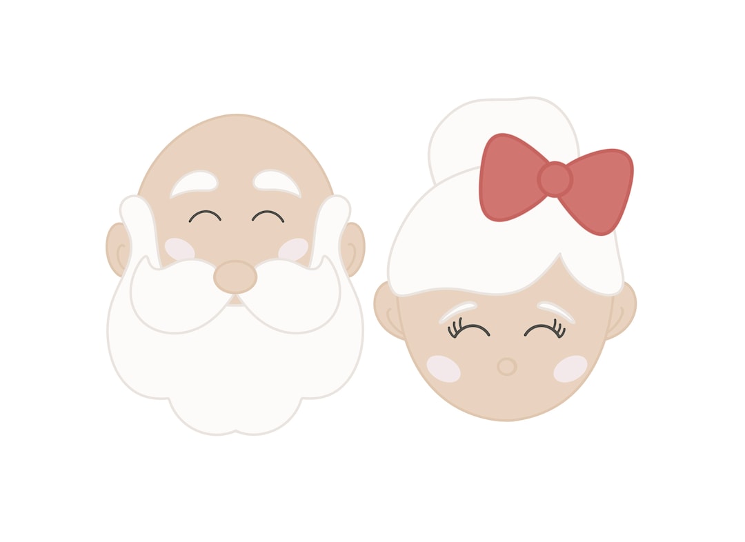 Bald Santa and Mrs. Claus Cookie Cutters - Etsy