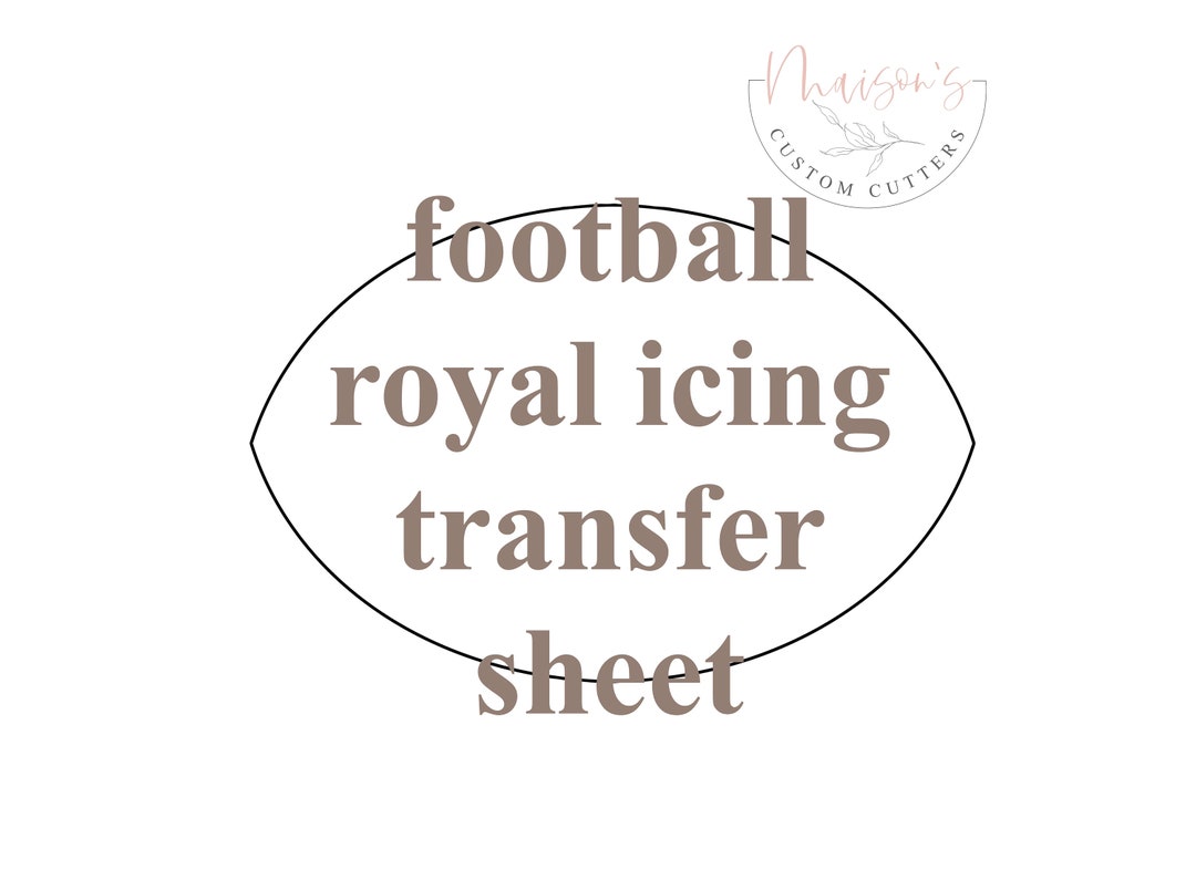 Football Royal Icing Transfer Sheet Digital Download - Etsy