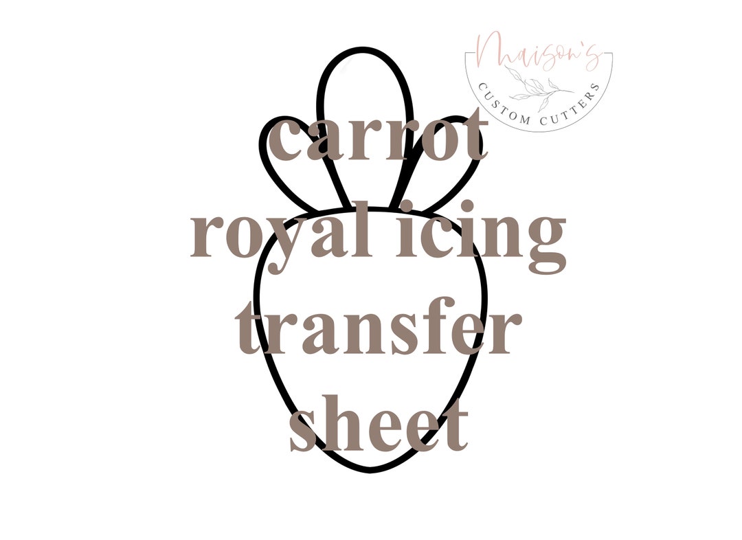 Carrot Royal Icing Transfer Sheet Digital Download - Etsy