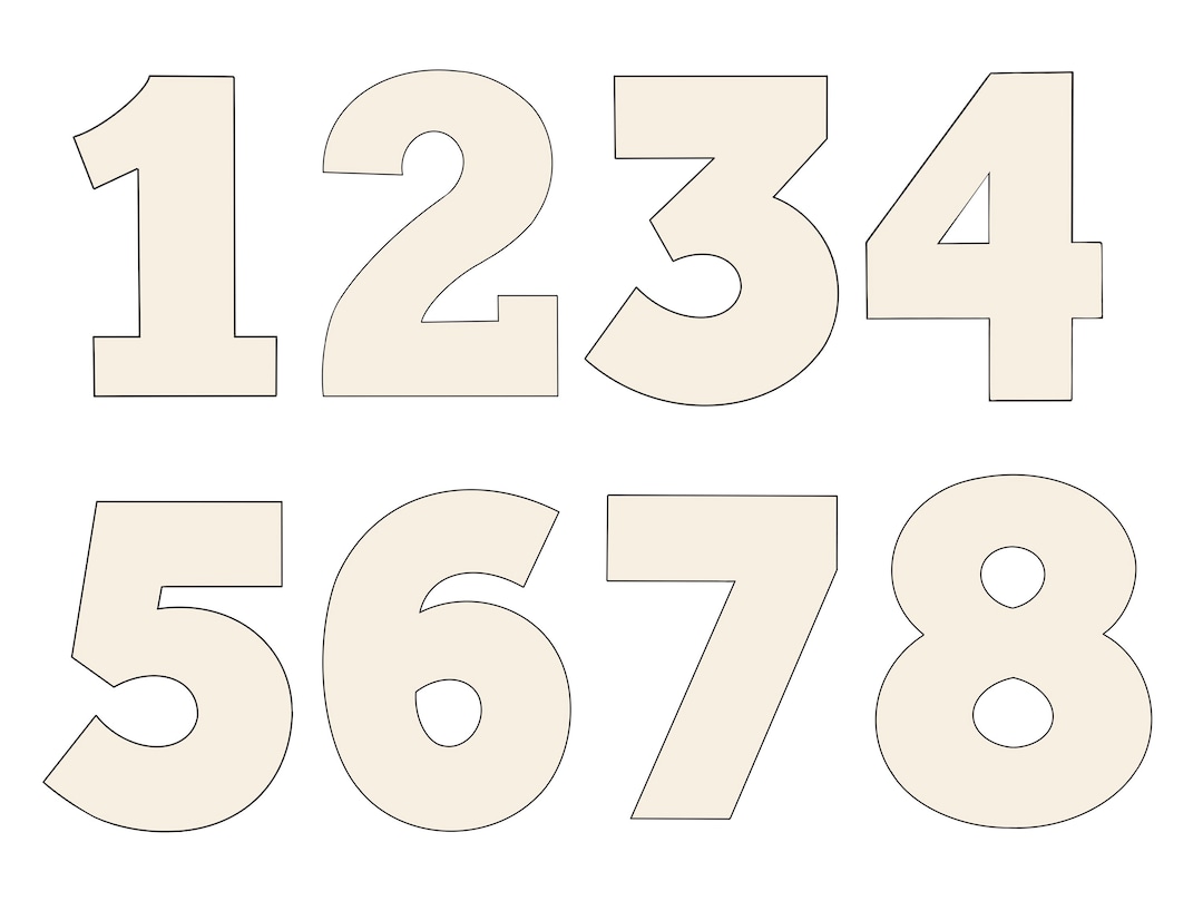 Basic Numbers 1-9 Cookie Cutters - Etsy