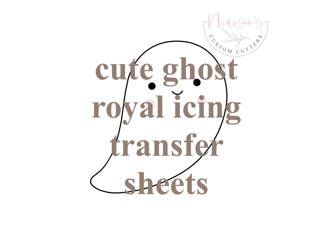 Cute Ghost Royal Icing Transfer Sheets Digital Download - Etsy