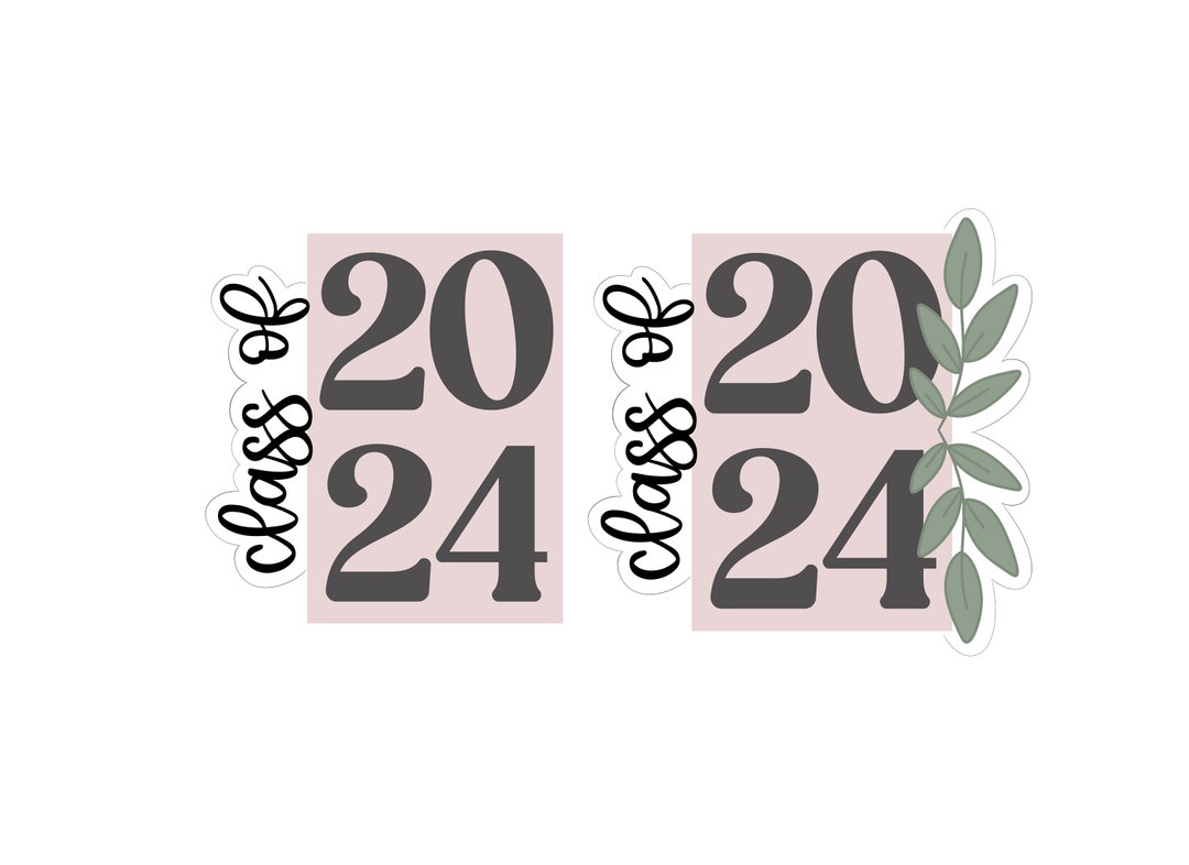 Class of "2024" Plaque With or Without Greenery Cookie Cutters - Etsy
