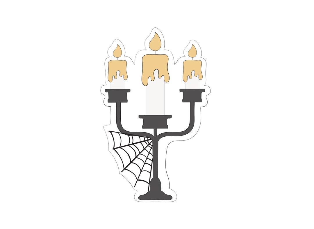Spooky Candelabra Cookie Cutter - Etsy