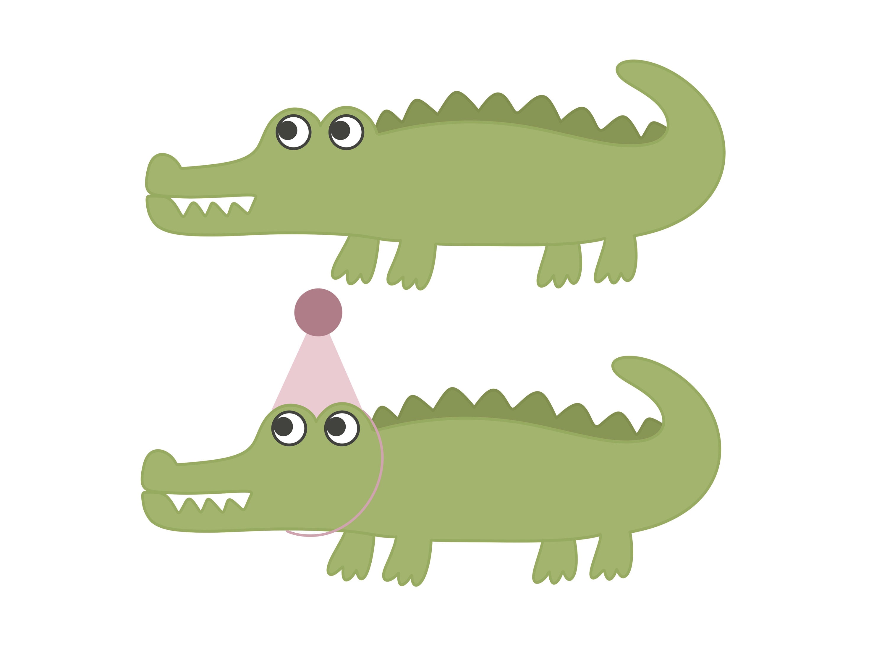 Alligator With or Without Party Hat Cookie Cutter - Etsy