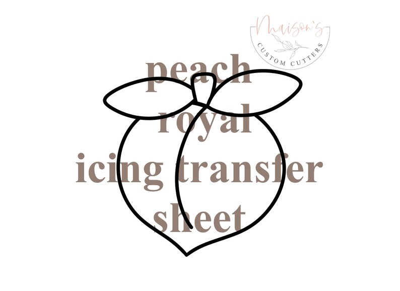 Peach Royal Icing Transfer Sheets Digital Download - Etsy