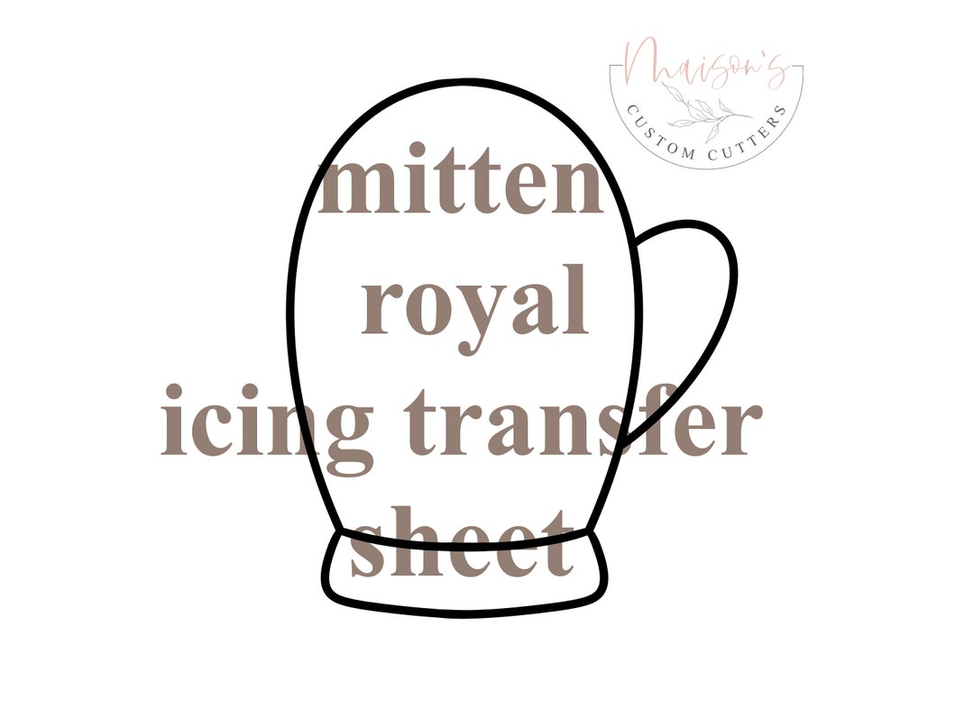Mitten Royal Icing Transfer Sheets Digital Download - Etsy