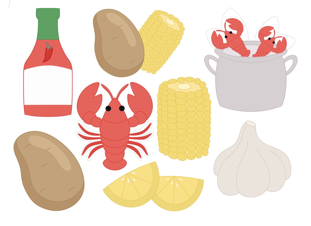 Crawfish Cookie Cutters, Hot Sauce, Potato + Corn, Crawfish in a Pot ...