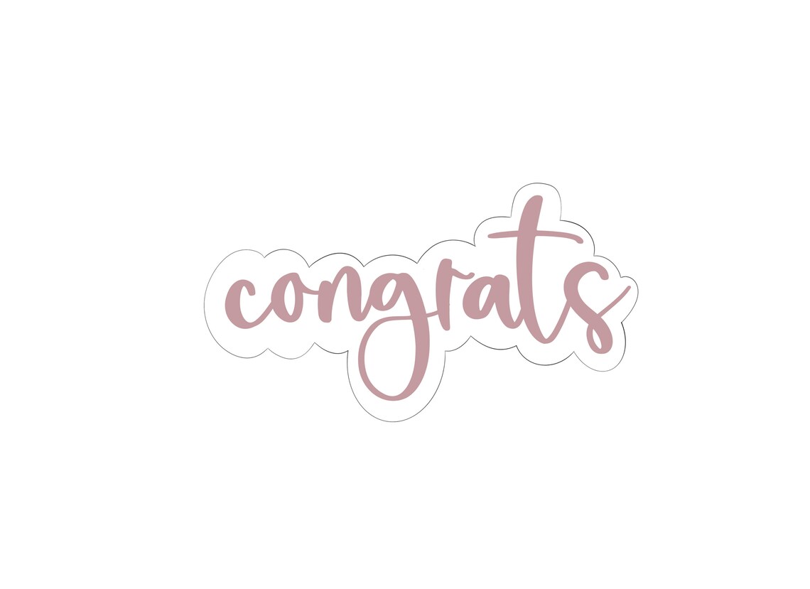 Congrats Font Plaque Cookie Cutter - Etsy