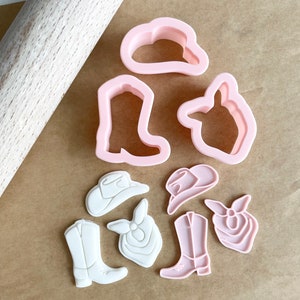 Western Mini Cowboy Hat, Cowboy Boot, or Bandana Debosser Cookie Cutter ...