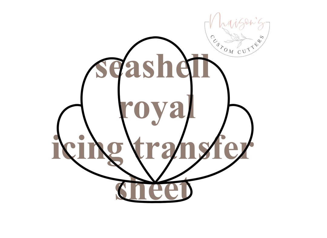Seashell Royal Icing Transfer Sheets Digital Download - Etsy