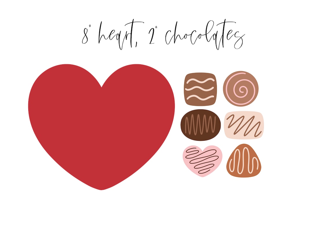 Heart Box With Mini Chocolates Cookie Cutter Set - Etsy