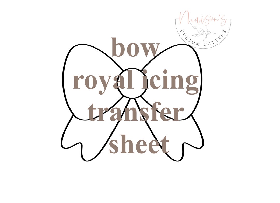 Bow Royal Icing Transfer Sheets Digital Download - Etsy