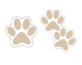Number 2 Paw Print Cookie Cutter. Number 2 Cookie Cutter. Dog Paw Print ...