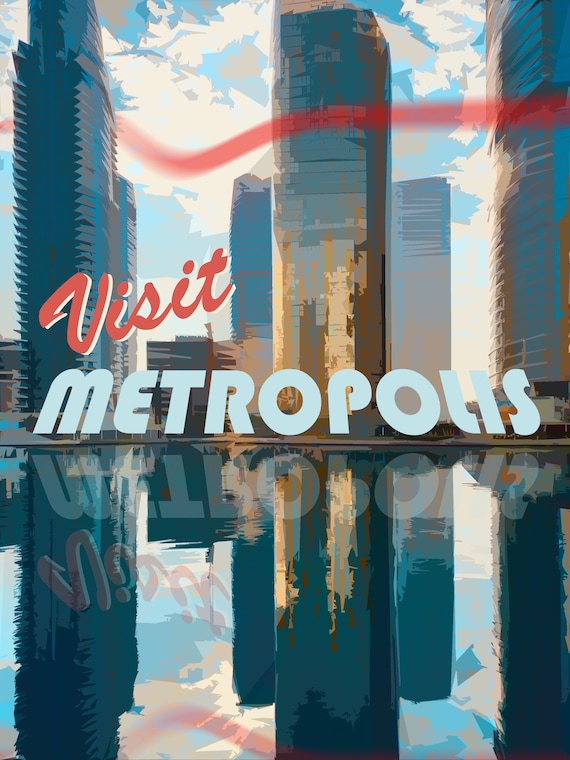 Metropolis Travel Poster | Etsy