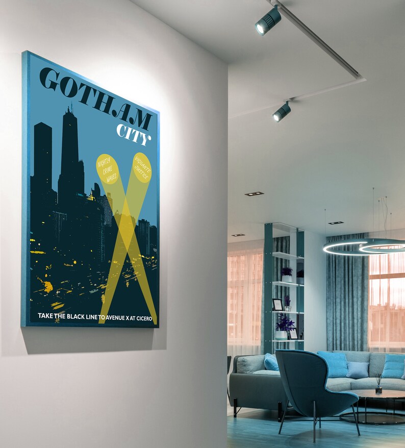 Gotham City Travel Poster -digital Download Only - Etsy