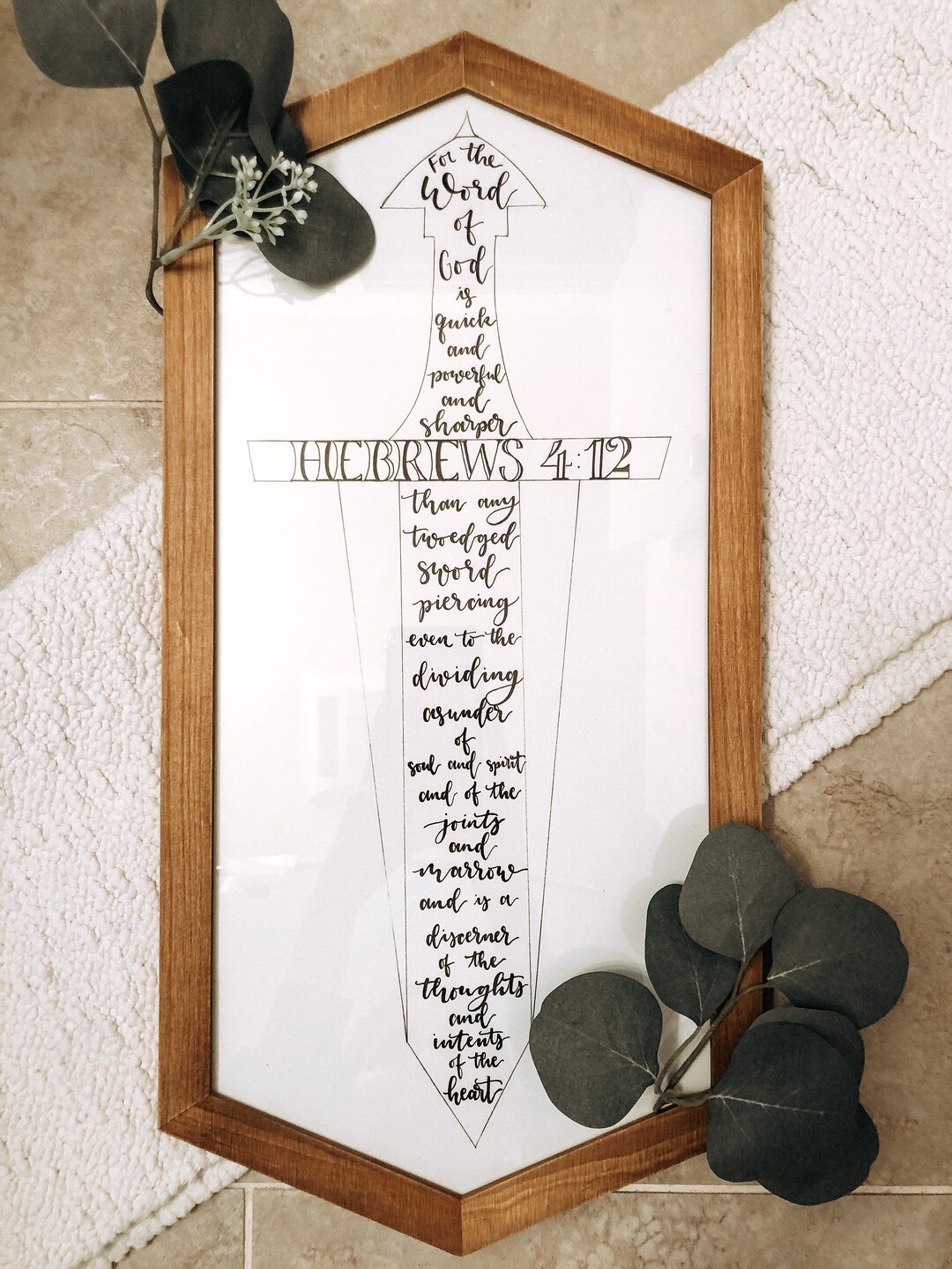 Handwritten Verse in Calligraphy Font | Frame Included - Etsy