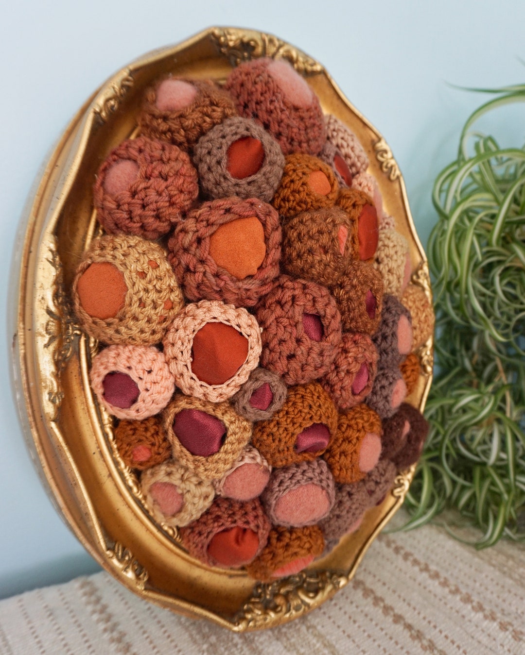 Abstract Fiber Art | Flesh Tone Yarn | Crochet Wall Hanging - Etsy