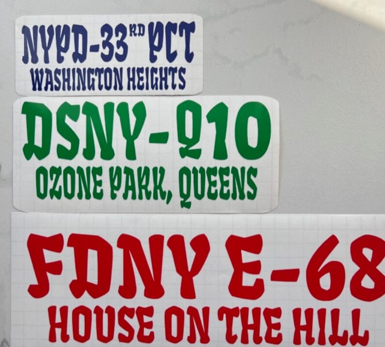 DSNY Stickers FDNY Stickers NYPD Stickers - Etsy