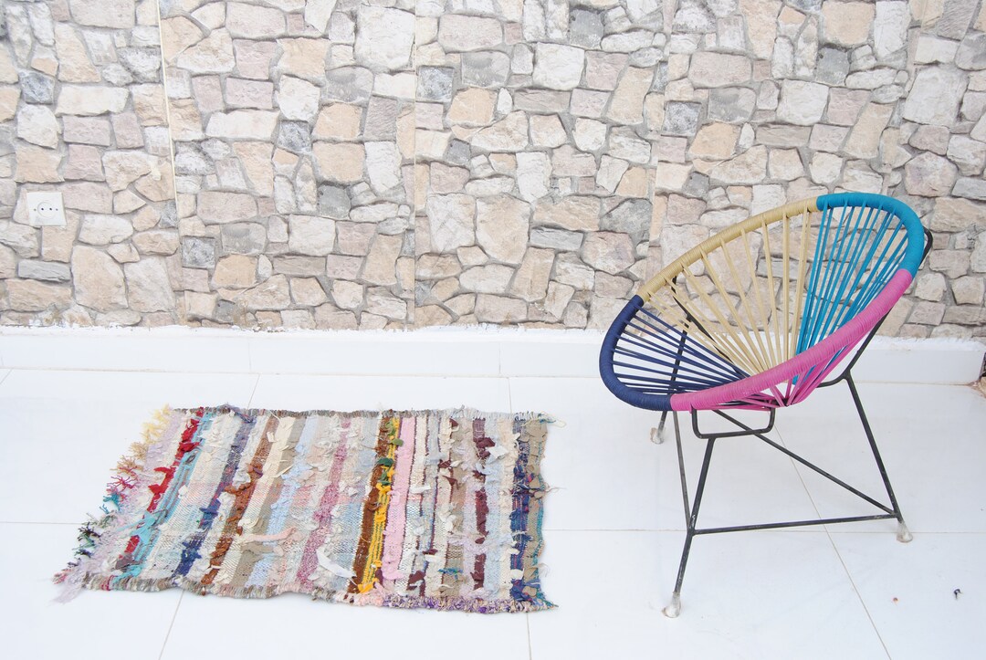 Small Moroccan Rug. Antique Azilal Rug Hand-woven by Burberry Burberry ...
