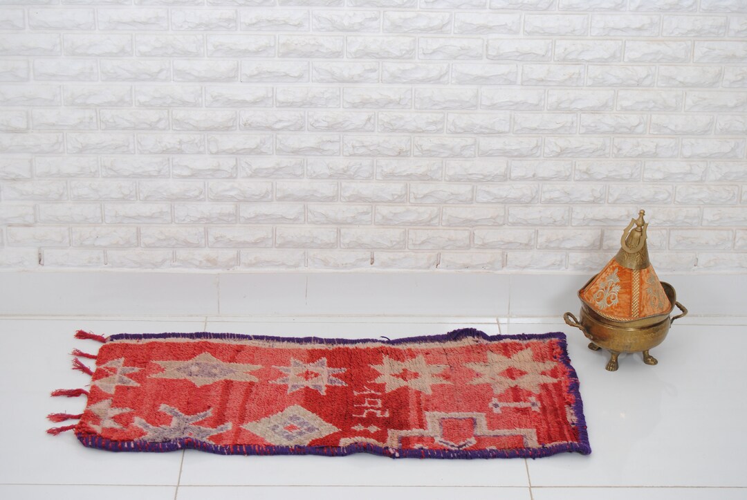 Small Moroccan Rug , Moroccan Colorful Rug , Antique Boujaad Rug ,small ...