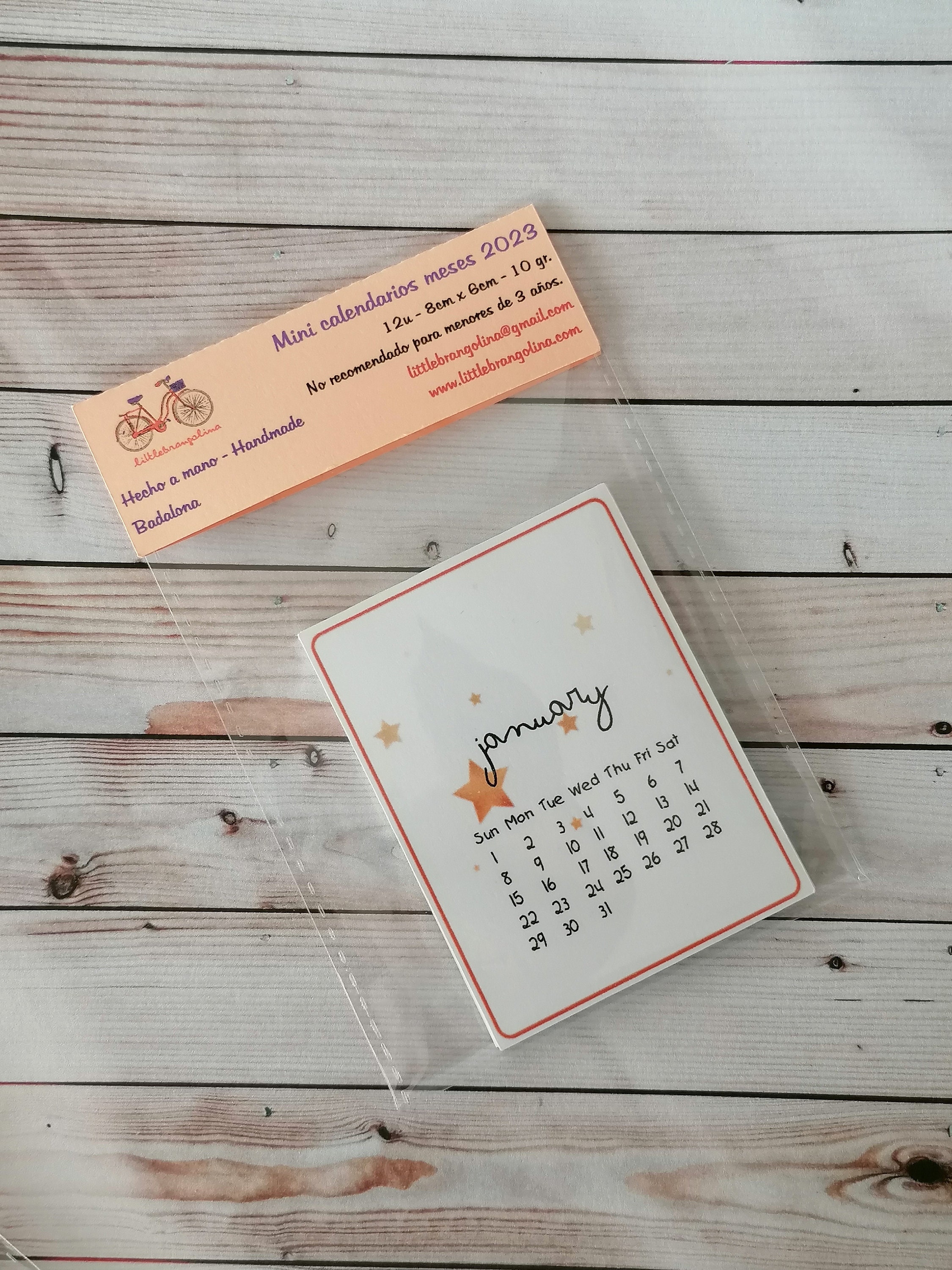 Calendar 2023 Mini Calendars Months 2023 Small Calendars - Etsy