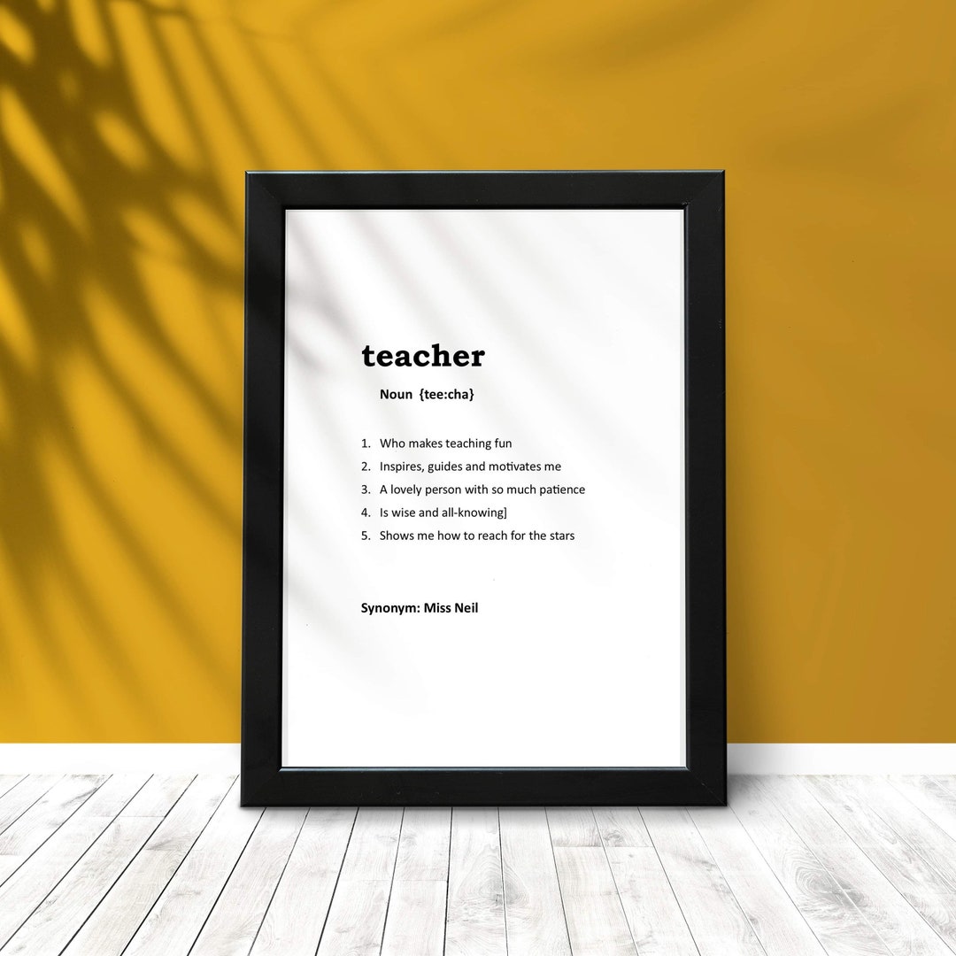 Teacher Dictionary DIGITAL Print - Etsy