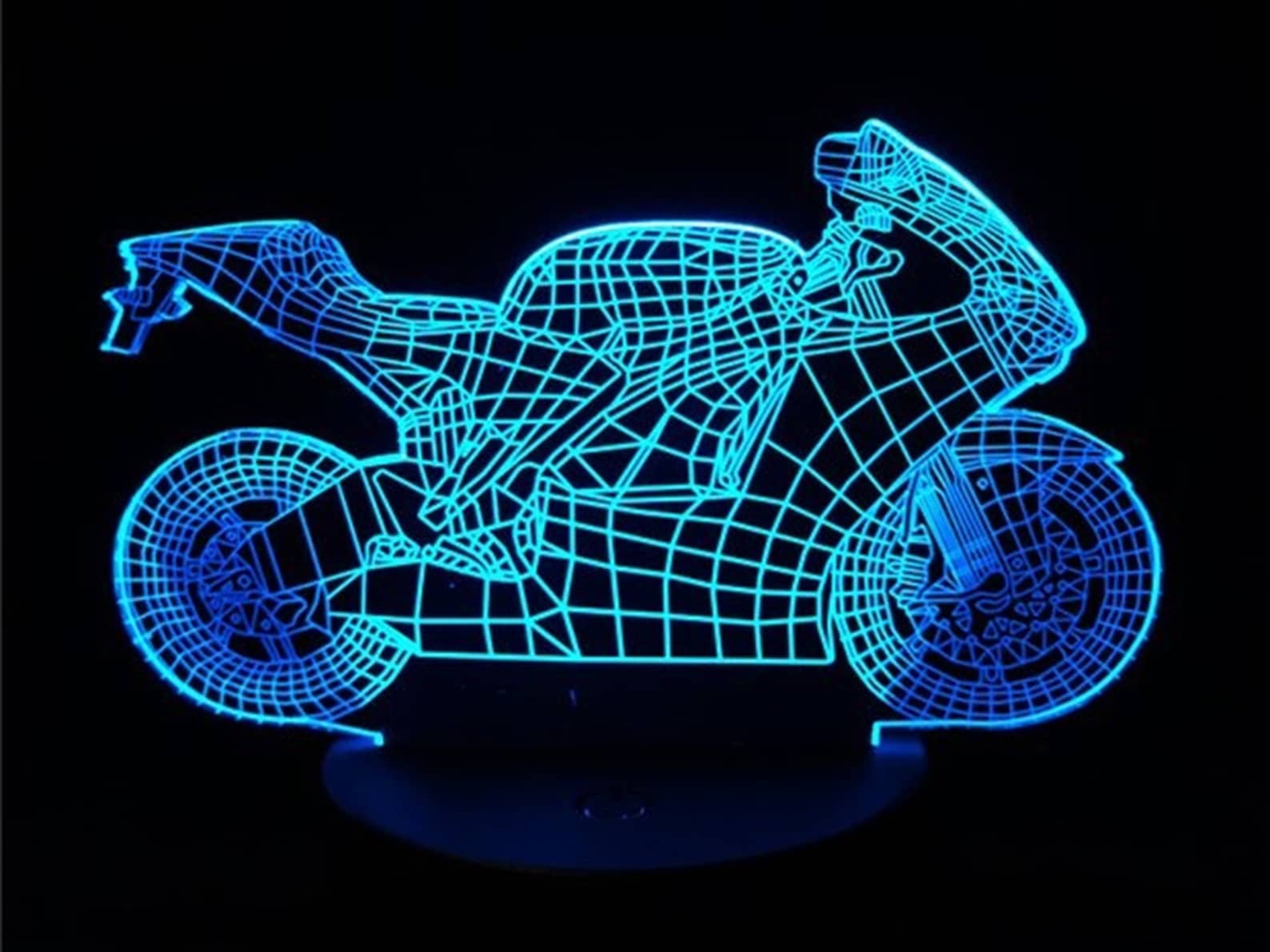 Motorcycle Bike Motorbike 3D Night Lamp Acrylic Laser Night | Etsy