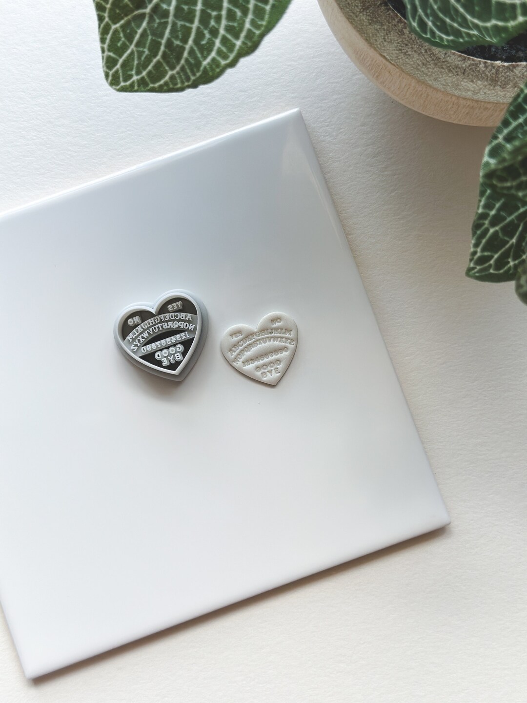 RESIN Mini Heart Board Game Clay Cutter | Halloween Clay Cutters ...