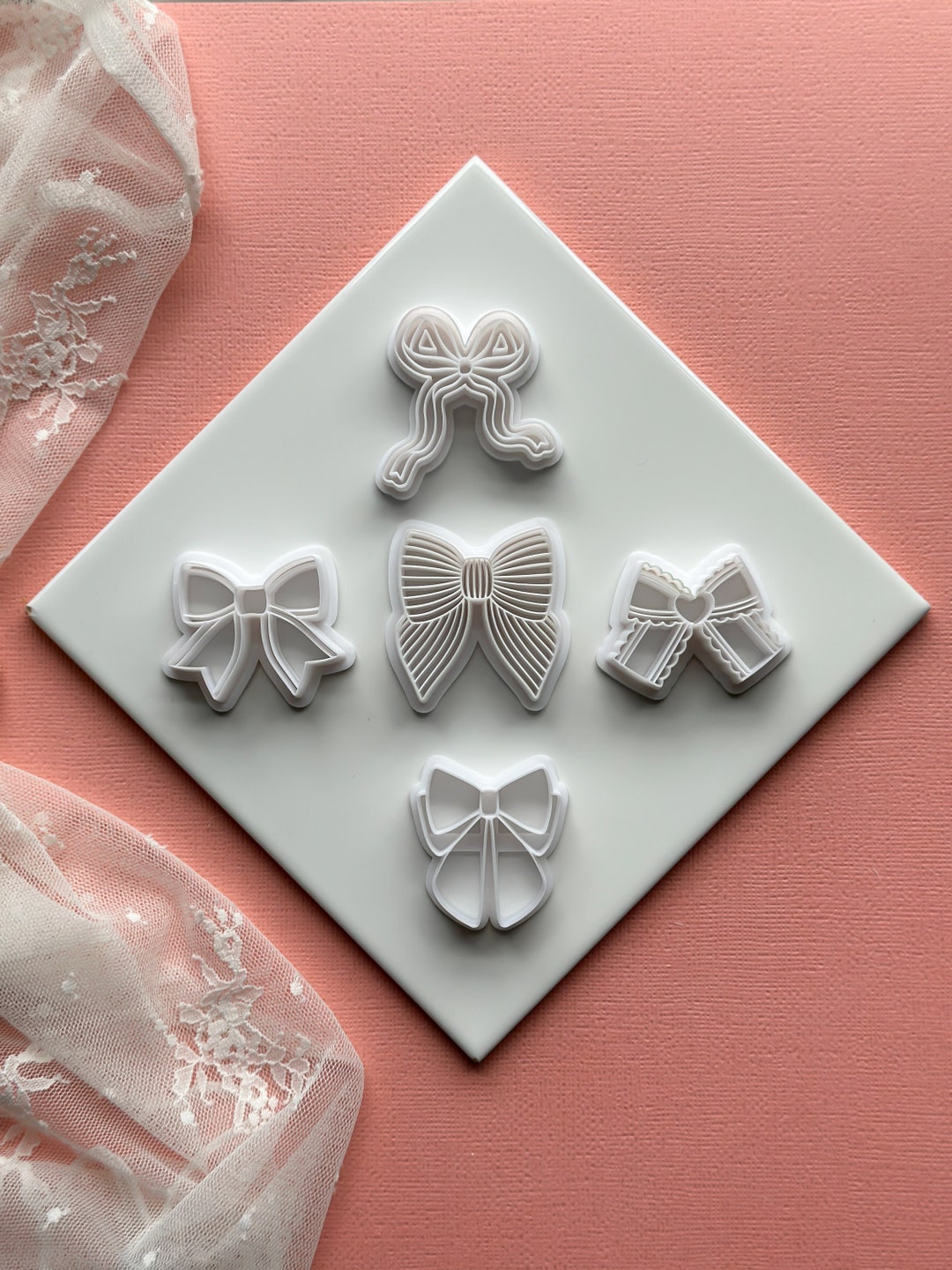 NEW Bow Clay Cutter Set | Embossing Clay Cutters | Cutters for Polymer ...