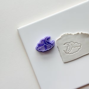 Moon & Clouds Cutter | Astral Clay Cutters | Night Time Cutters for ...