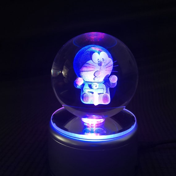 3D Crystal Ball Doraemon Crystal Ball 3.15 In | Etsy