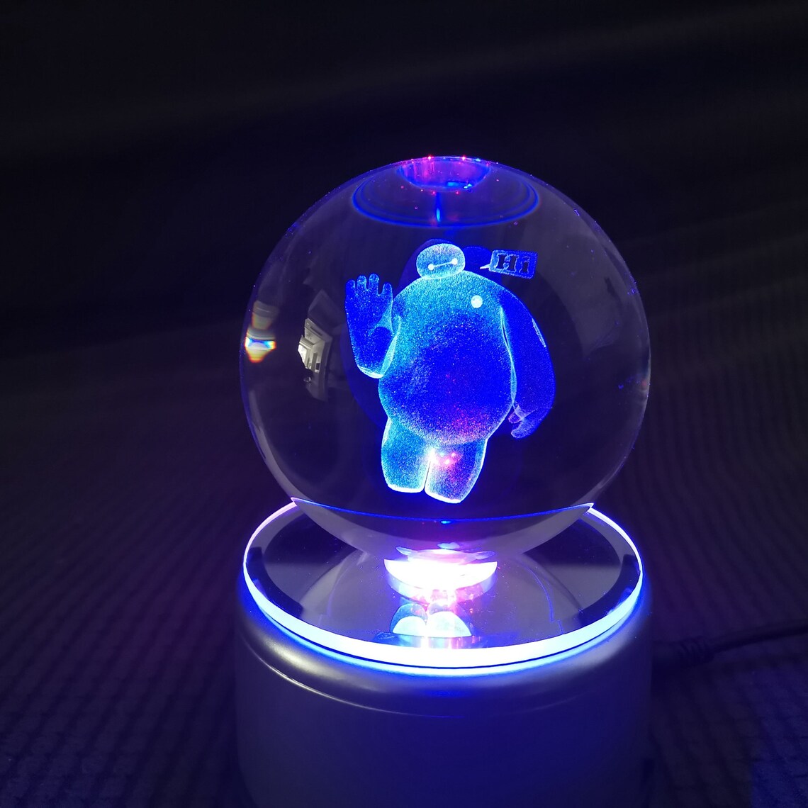 3D Crystal Ball, Anime Character Crystal Ball With LED Colorful ...