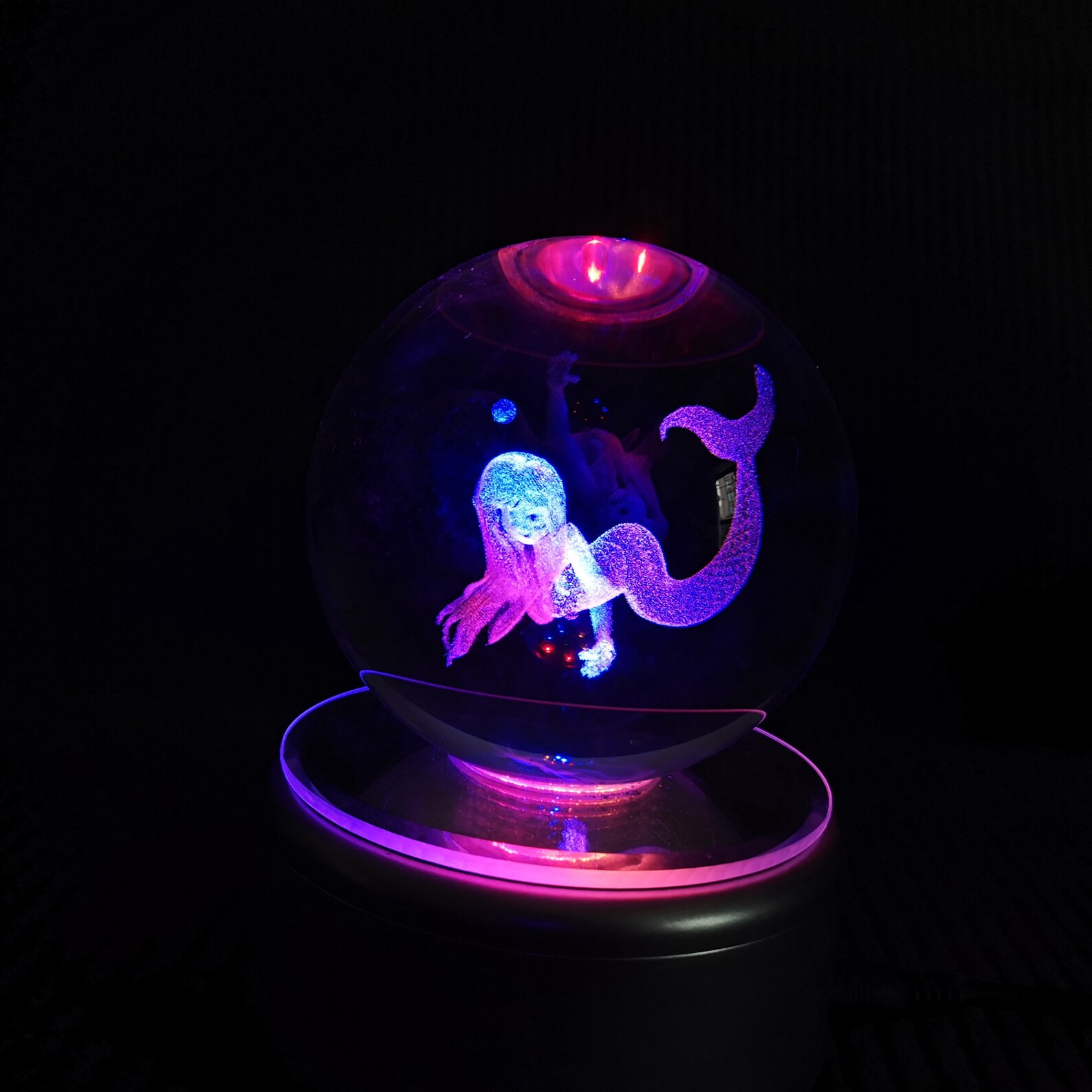 3D Crystal Ball, Mermaid Crystal Ball 3.15in - Etsy