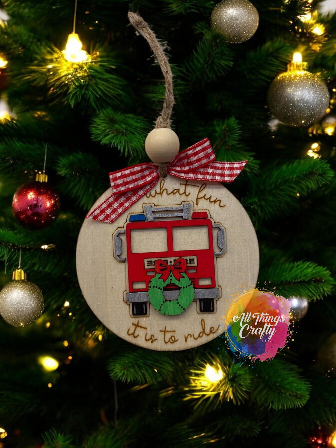 First Responder Christmas Ornament: Laser Cut Wood, Police, Firefighter ...