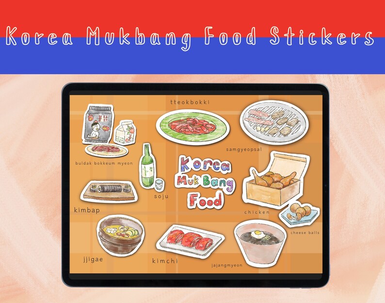 Food Stickers, Digital Stickers, Korea Food, Mukbang Stickers ...
