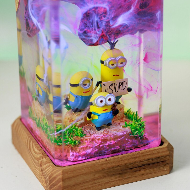 Minions Resin Lamp, Despicable Me Movie Character Art Night Light, Kids ...