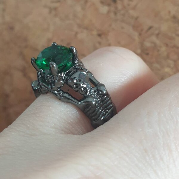 Skull Gem Ring - Etsy