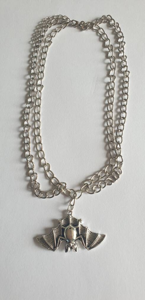 Gothic Bat Multi Chain Necklace - Etsy