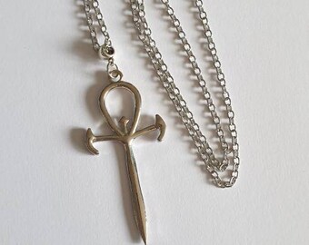 Gothic Eye of Horus Ankh Pendant Necklace Red Black Purple - Etsy