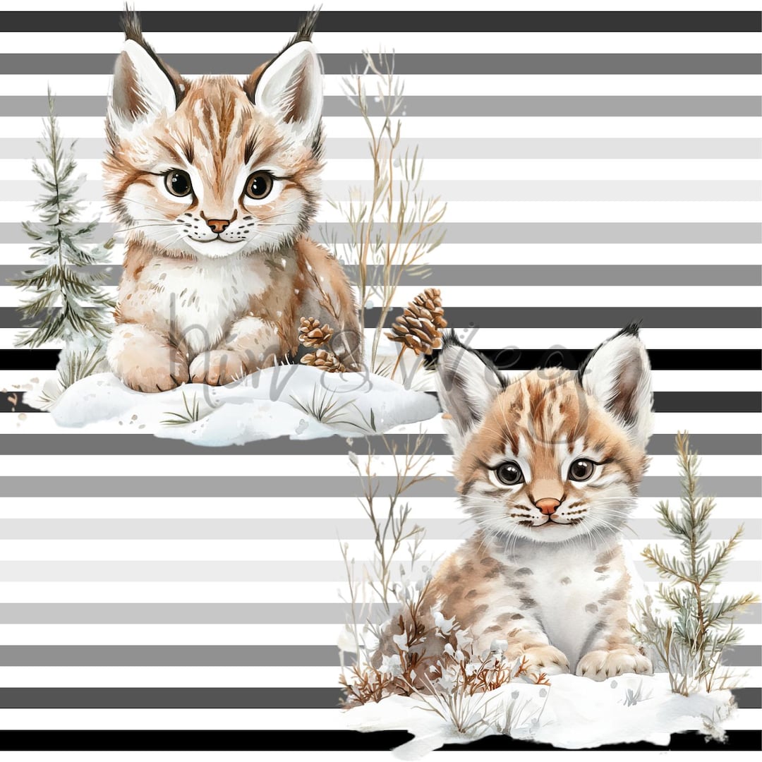 Lynx Digital Fabric Design Fabric Print Seamless Pattern Animals Baby ...