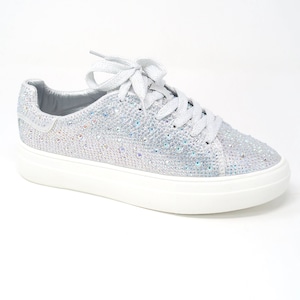 Women's Rhinestone Flat Bling Fashion Tennis Sneakers - Etsy