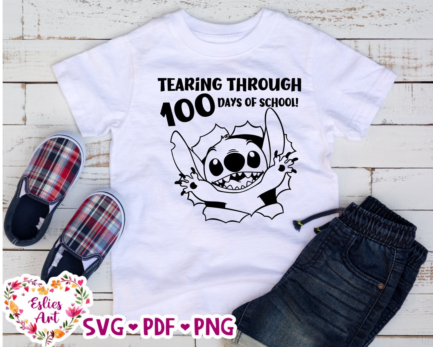 Stitch 100 Days of School, Tearing Through 100 Days of School, 100 Days ...