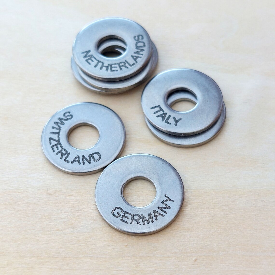 Engraved Country Travel Tokens for Travel Keychains | Etsy