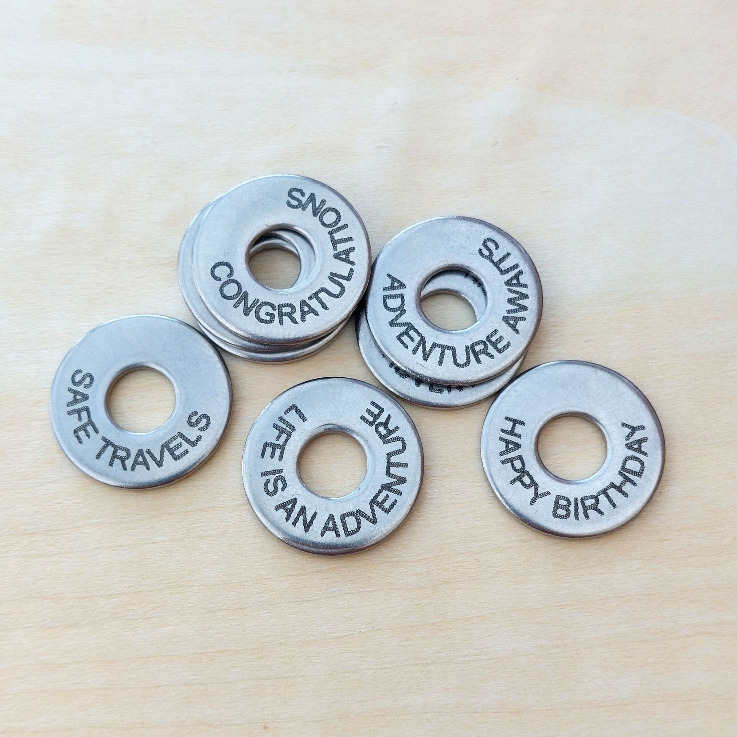 Personalised Engraved Tokens for Travel Keychains - Etsy