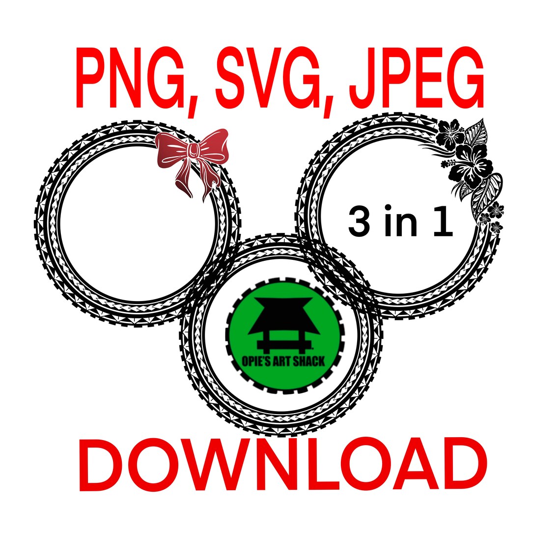 Polynesian Tribal Circle Border Svg, Samoa Design (png, Svg, Jpeg) - Etsy