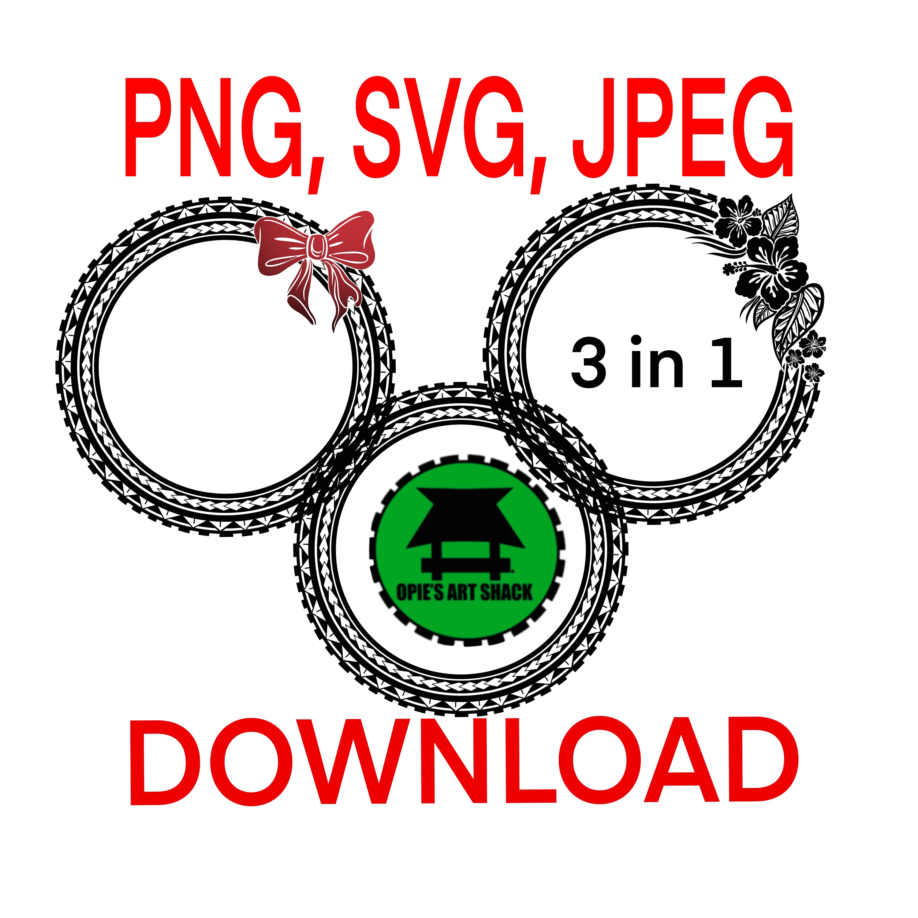 Circle Border SVG , Polynesian Tribal Pattern, Border SVG, Wood Sign ...