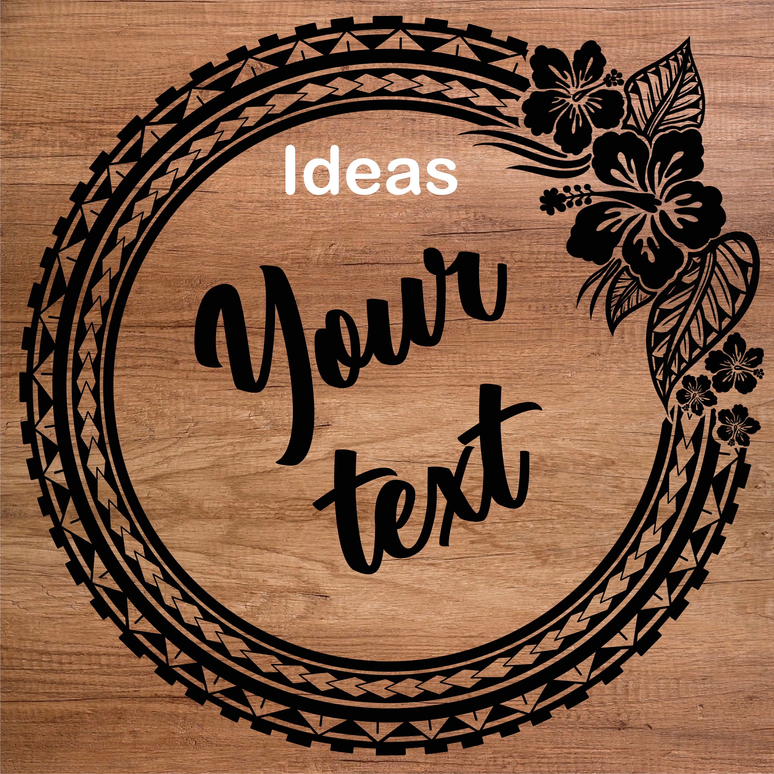 Polynesian Circle Tribal Pattern Border, Samoan Design Wood Border ...