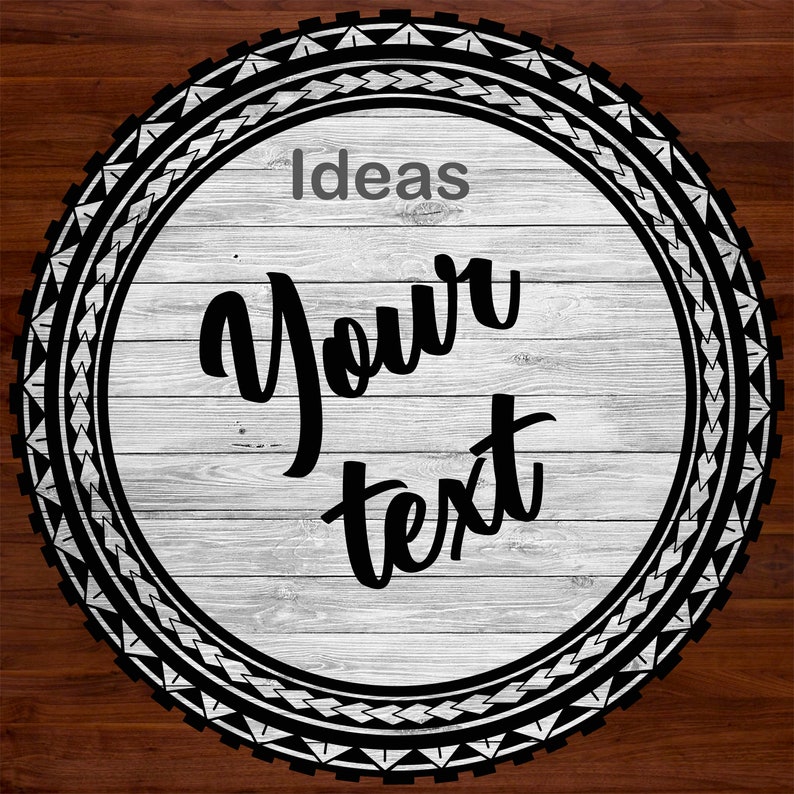 Circle Border SVG , Polynesian Tribal Pattern, Border SVG, Wood Sign ...